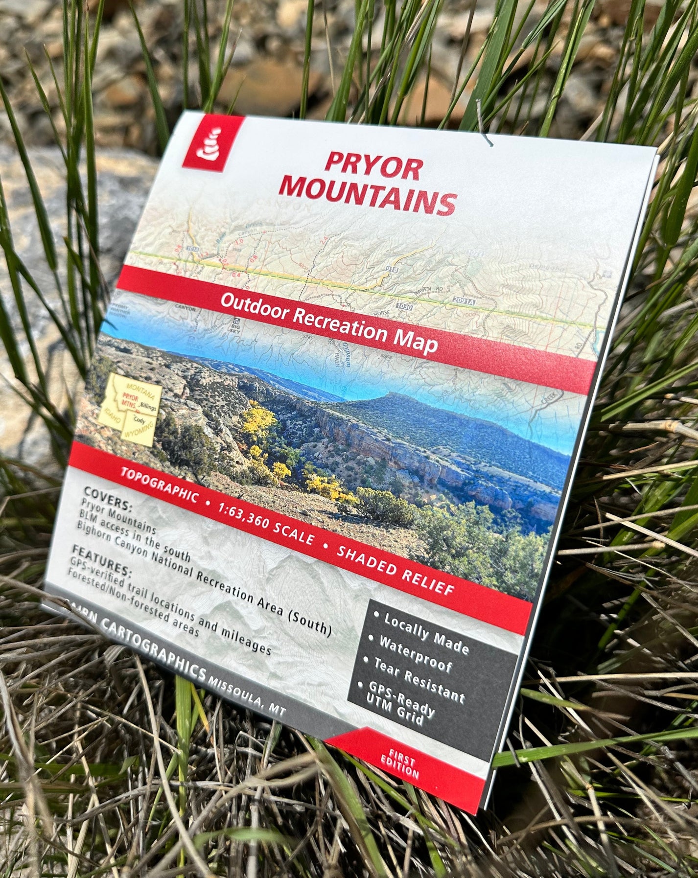 "Pryor Mountains" Outdoor Recreation Map – Wild Montana